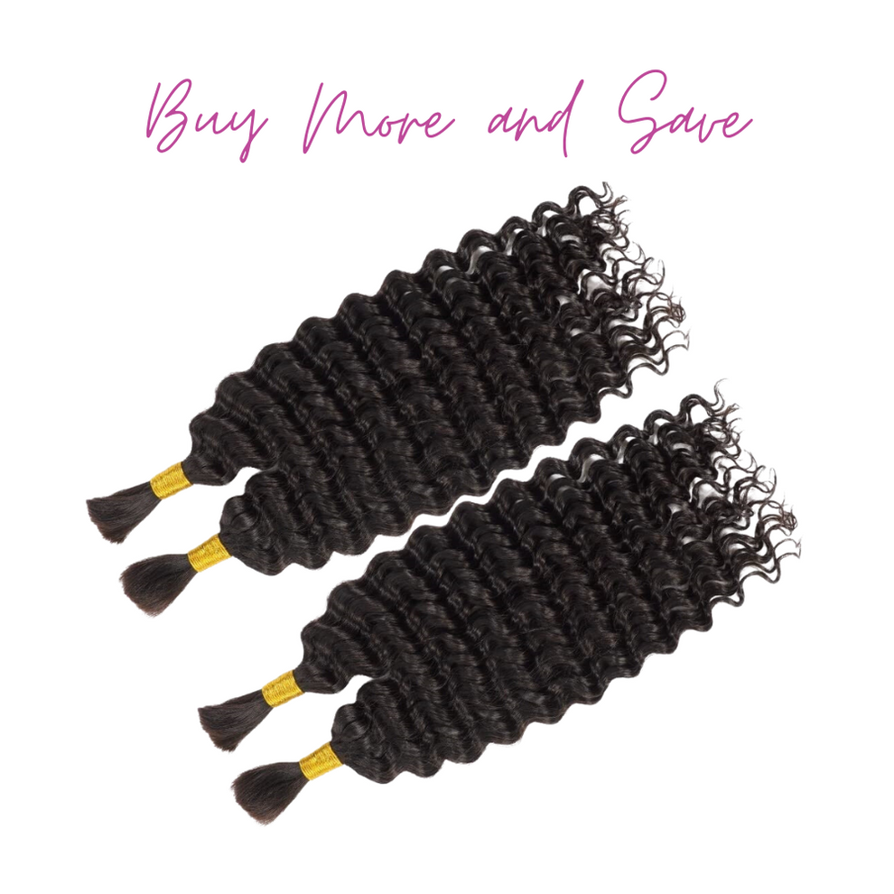 Deep Wave Water Wave Curly 100% Human Hair 3 Bundle Package, Boho Brai ...